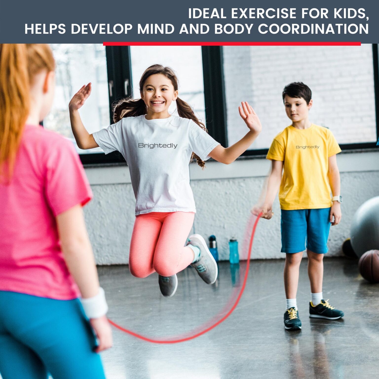 Multiplayer Long Jump Rope for Kids - Red | Brightedly®